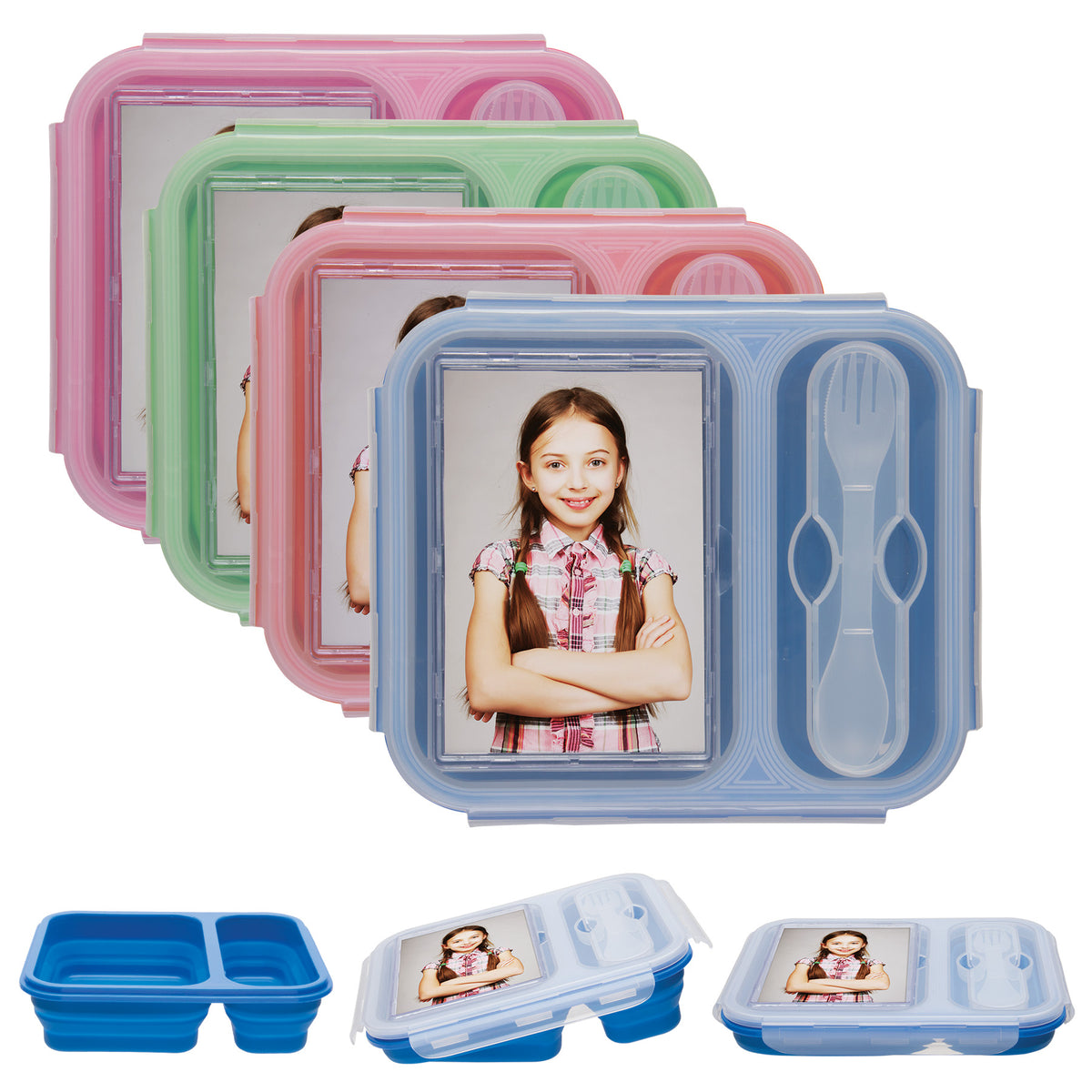 Wholesale Create Your Own Collapsible Silicone Lunch Box — Neil Enterprises Inc.